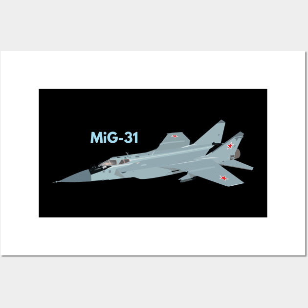 MiG-31 Russian Soviet Interceptor Aircraft - Mig31 - Posters and Art ...