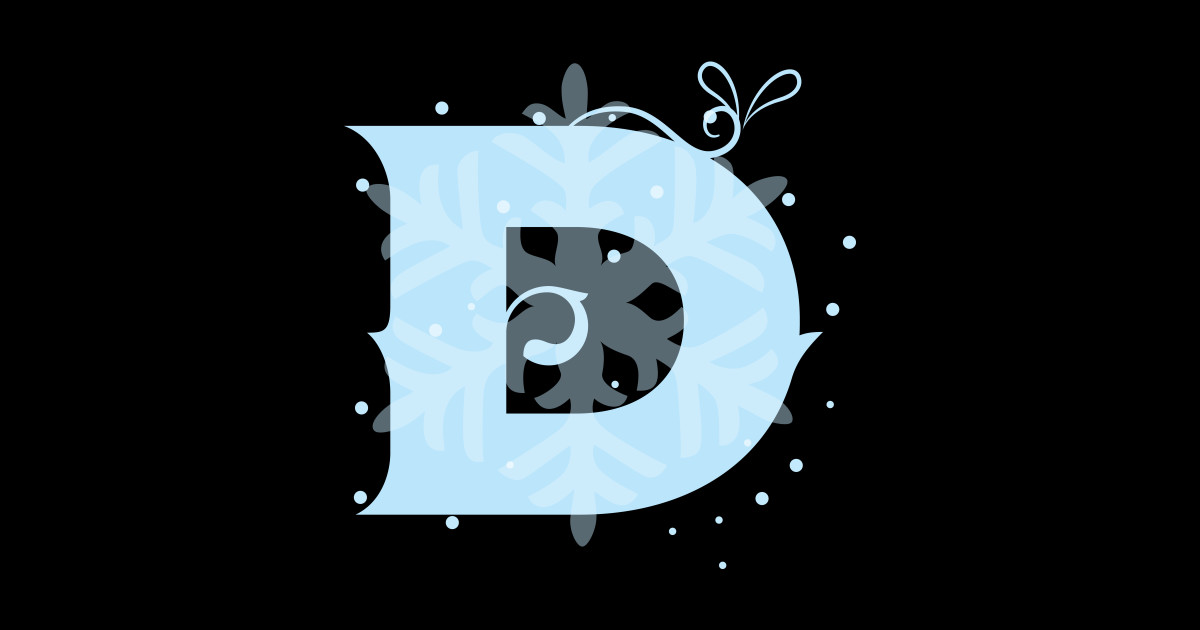 Winter Letter D - Winter Letter D - Sticker | TeePublic