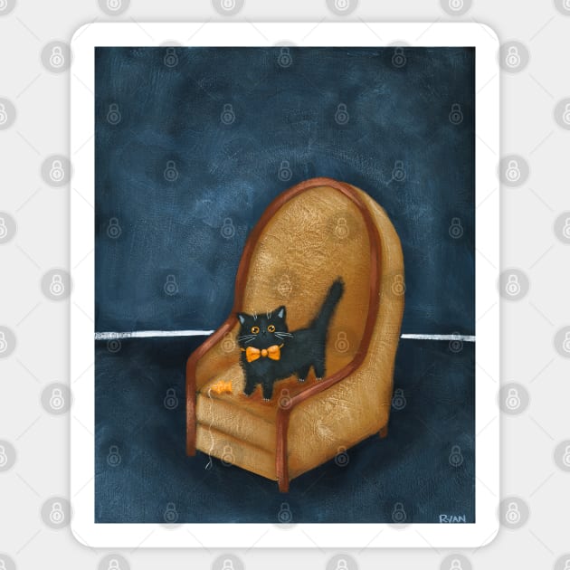 Basil's New Toy - Cat - Sticker | TeePublic