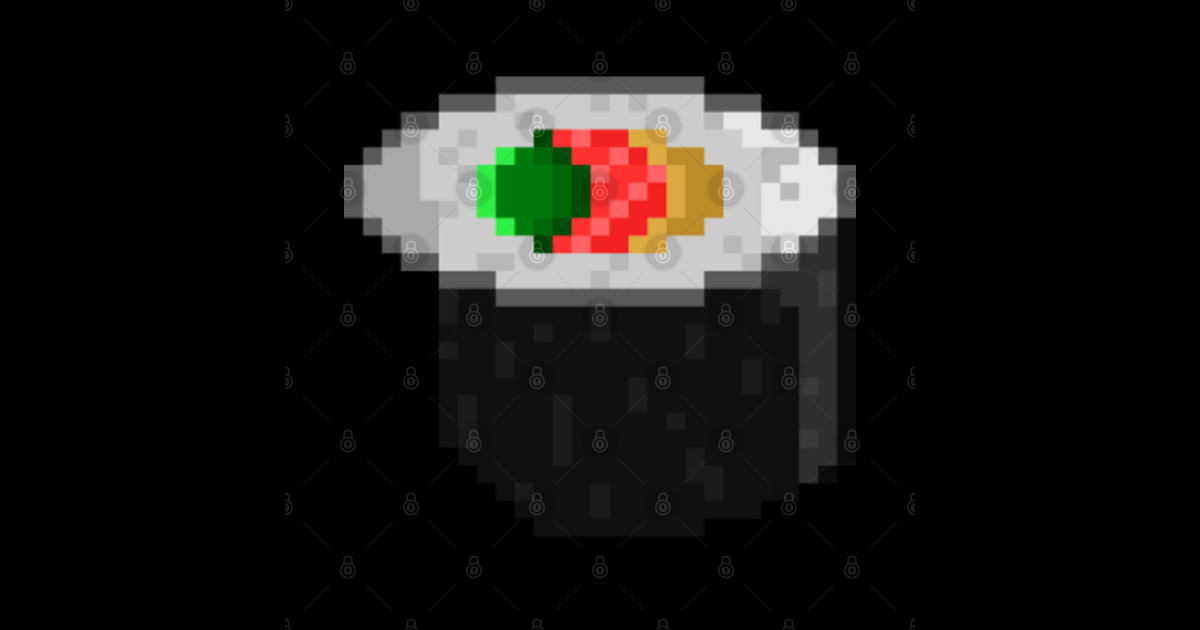 Pixel Art Sushi Roll - Sushi Roll - Posters and Art Prints | TeePublic