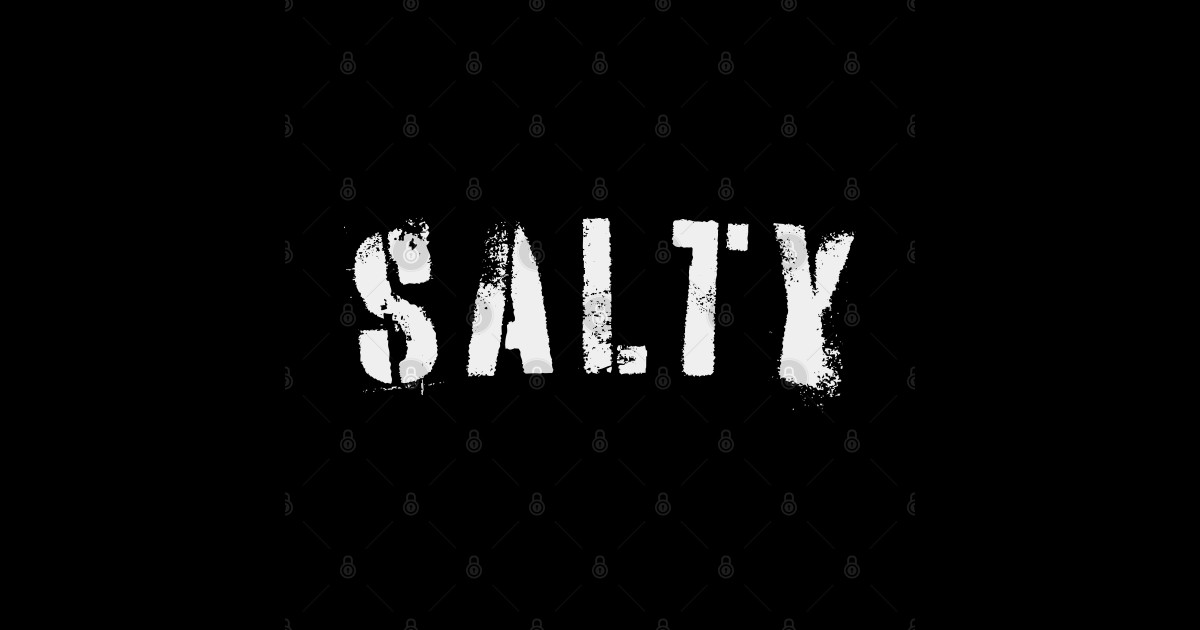 Funny Salty Gamer Humor Meme 90s Grunge Graphic - Salty - Sticker ...