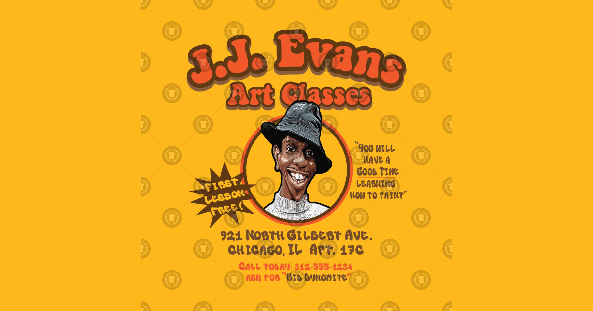 J.J. Evans Art Classes - Good Times Tv Show - T-Shirt | TeePublic