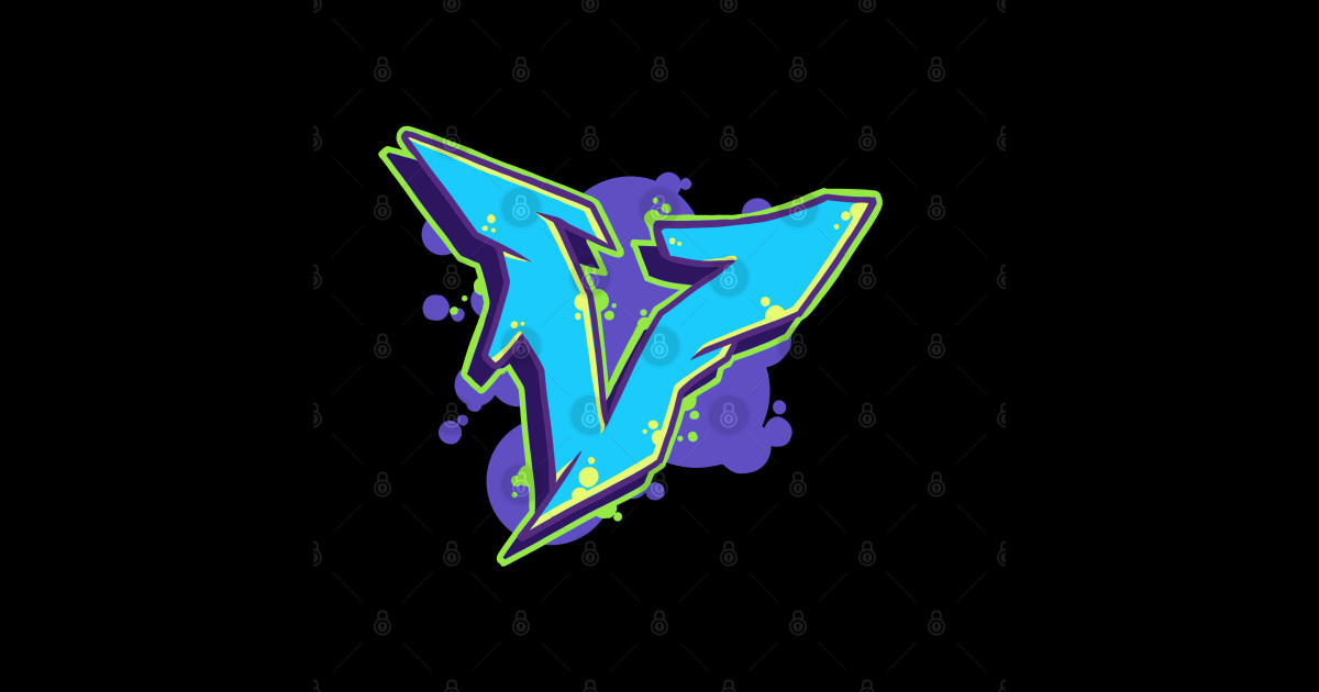 Letter V - Graffiti Street Art Style - Graffiti Letter - Sticker ...