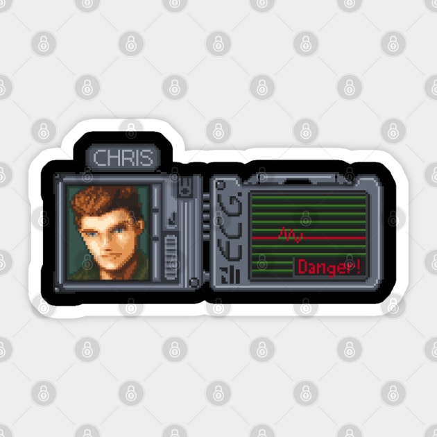 Chris Redfield Pixel Art - Resident Evil - Sticker | TeePublic