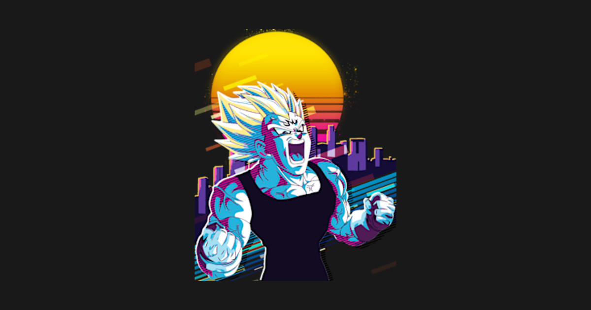 Majin Vegeta Retro 80s - Majin Vegeta - T-Shirt | TeePublic