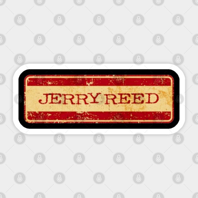 Retro Text - JERRY REED - Jerry Reed - Sticker | TeePublic