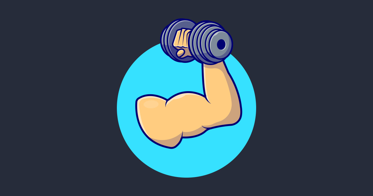 Hand Lifting Dumbbell Cartoon Vector Icon Illustration (2) - Dumbbell ...