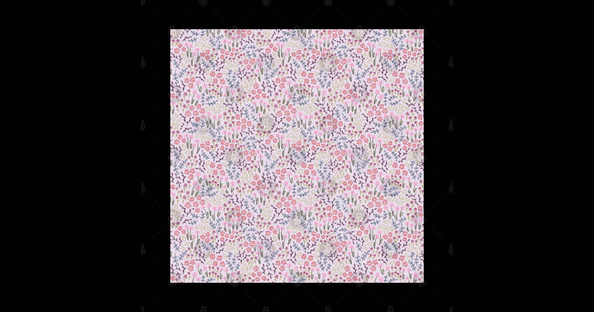 Busy Garden Pattern - Light - Busy Flower Pattern - Posters and Art ...