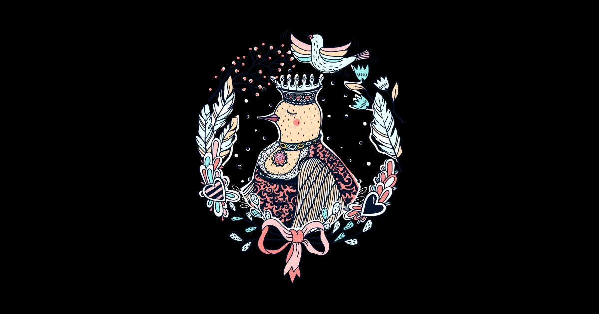 Bird Portrait - Queen - Birds - Sticker | TeePublic
