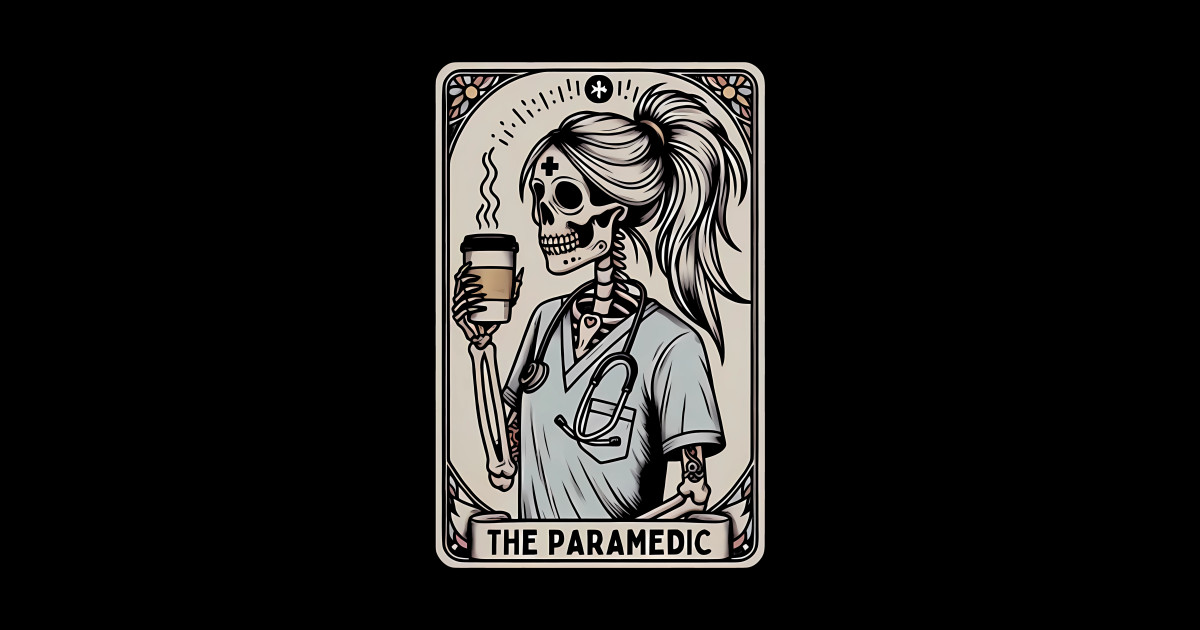Witchy Skeleton Paramedic Tarot Card Emergency EMT EMS - Witchy ...