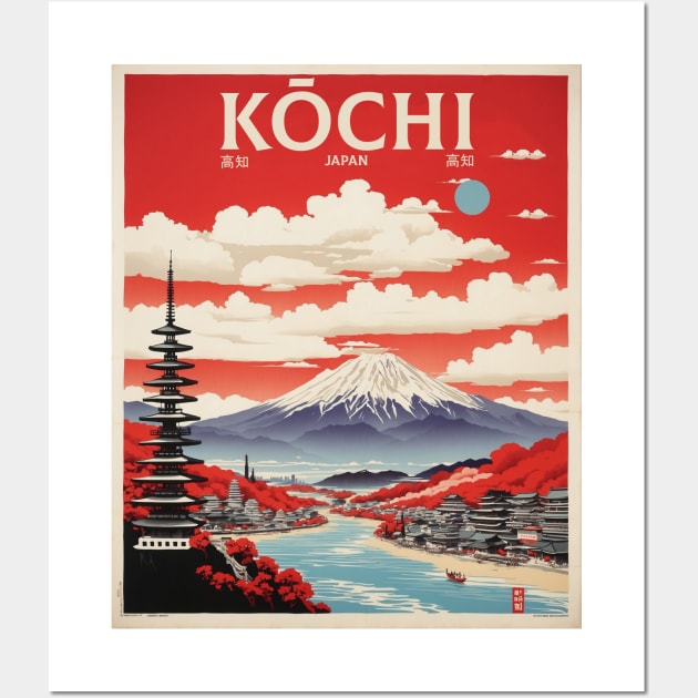 Kochi Japan Travel Vintage Tourism Poster - Japan Tourism - Posters and ...