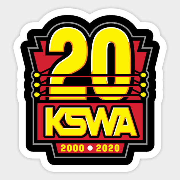 KSWA Wrestling 20 Years - Kswa Wrestling - Sticker | TeePublic