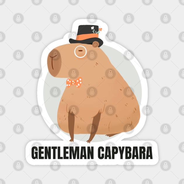 Gentlemen capybara - a cute funny capybara illustration - Capybara ...