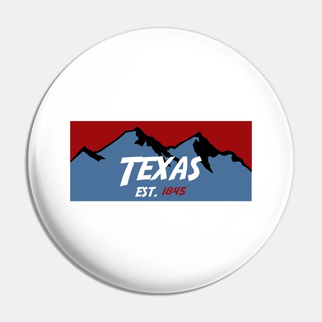 Texas Mountains - Texas - Pin | TeePublic