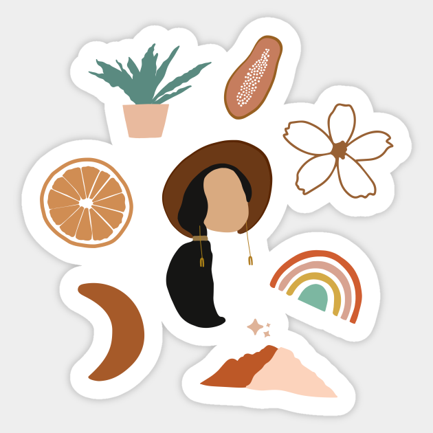Boho trendy sticker pack - Boho - Sticker | TeePublic