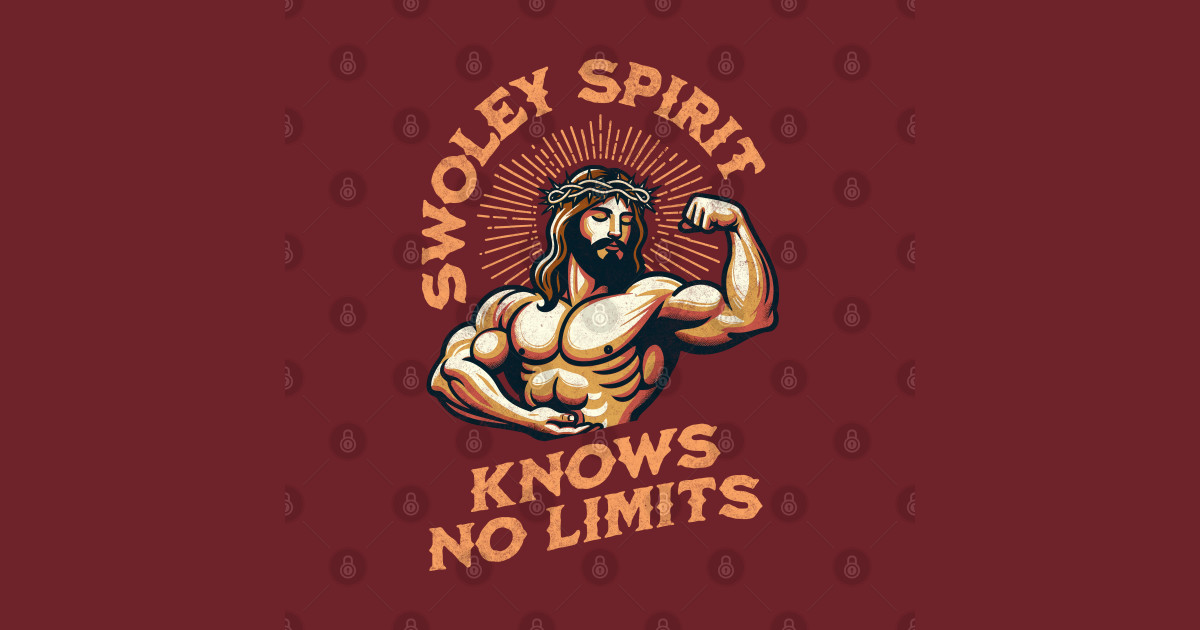 Swoley Spirit Knows No Limits: Jacked Jesus Gym Motivation Funny ...