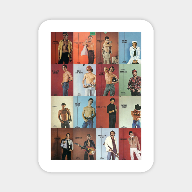 1970s Pulp - Gay Fiction Collage - Gay Pride - Magnet | TeePublic