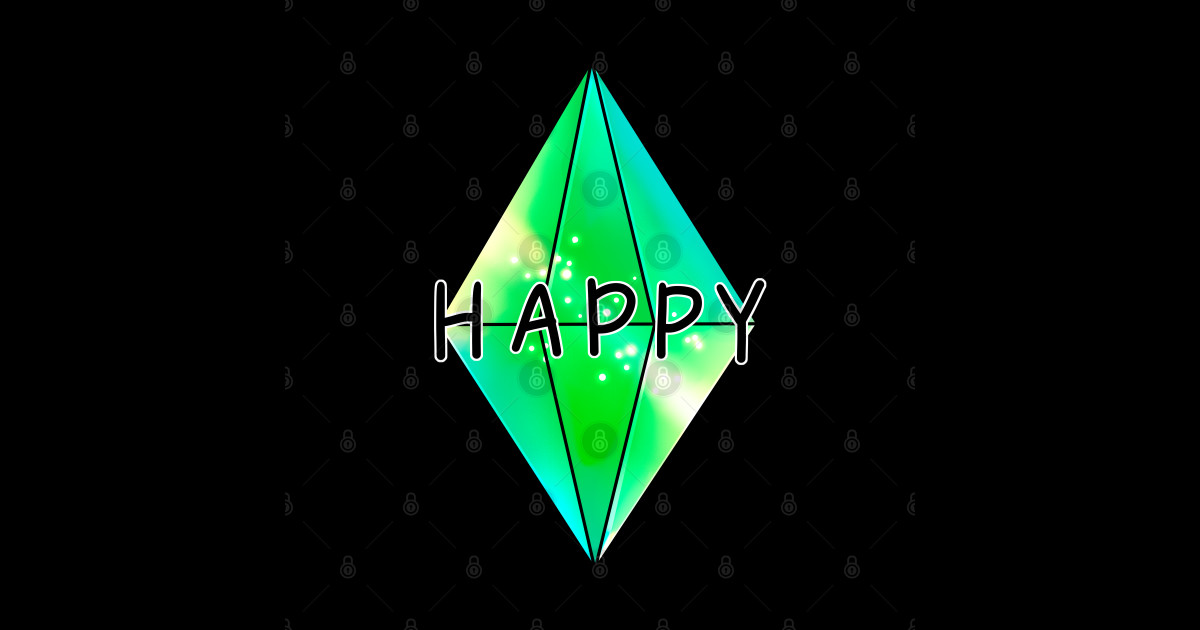 HAPPY. Sims 4 mood plumbob - Sims - Magnet | TeePublic