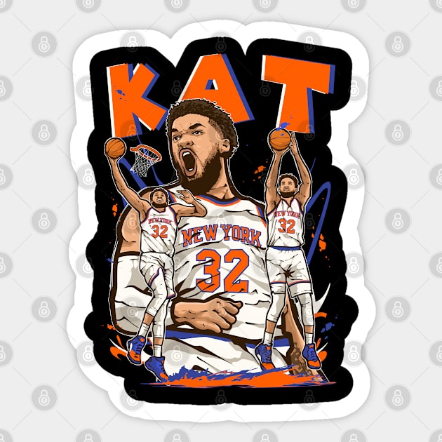 Karl-Anthony Towns KAT New York Cartoon - Karl Anthony Towns - Sticker ...
