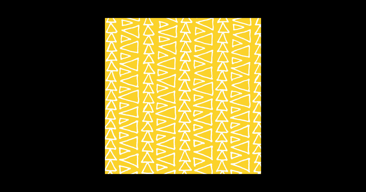 Mustard Yellow and White Triangles Pattern - Mustard Yellow - Sticker ...