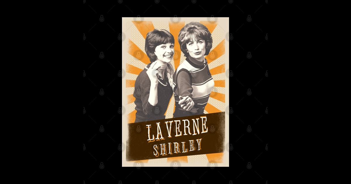 Vintage Aesthetic Laverne and Shirley - Laverne And Shirley - Sticker ...
