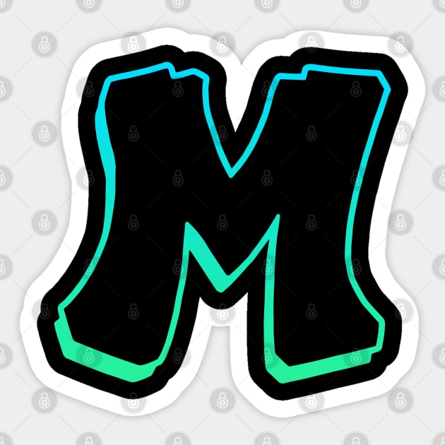 Letter M - Outline - Letter - Sticker | TeePublic