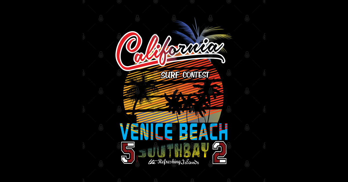 California Venice beach - California Venice Beach - Sticker | TeePublic