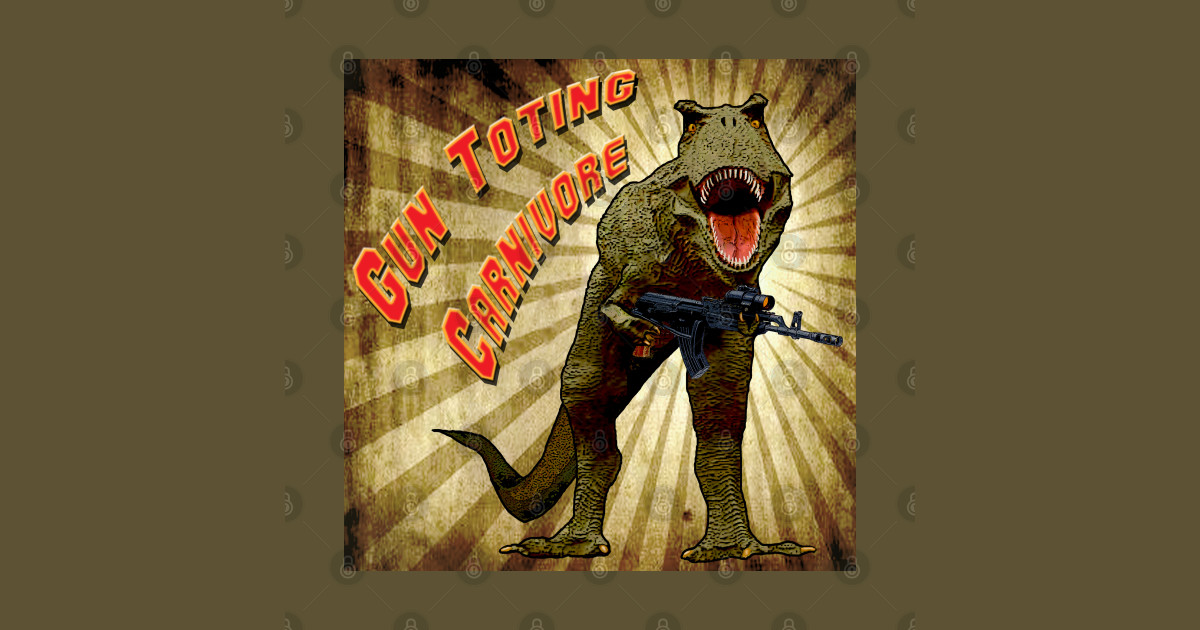 T-Rex AK Upgrade, The OG Gun Toting Carnivore - 2nd Amendment - T-Shirt ...