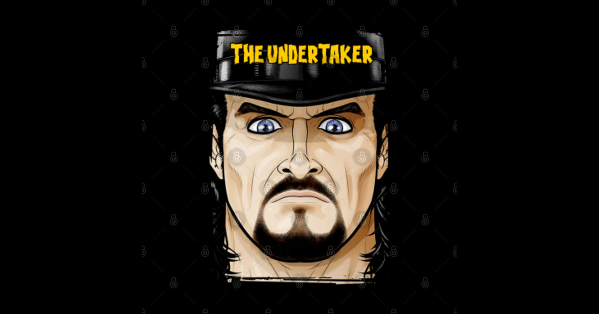 The Undertaker scary face - The Undertaker - Sticker | TeePublic