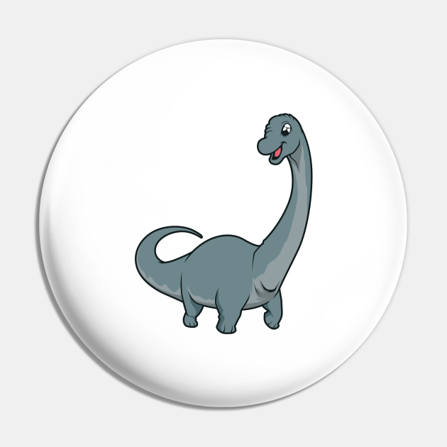 Kawaii Brachiosaurus - Kawaii Brachiosaurus - Pin | TeePublic