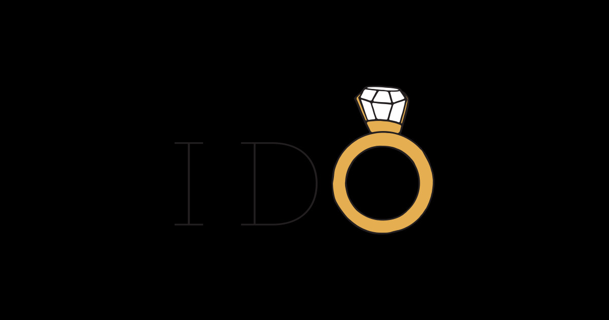I Do Wedding Ring Sticker - I Do - Sticker | TeePublic
