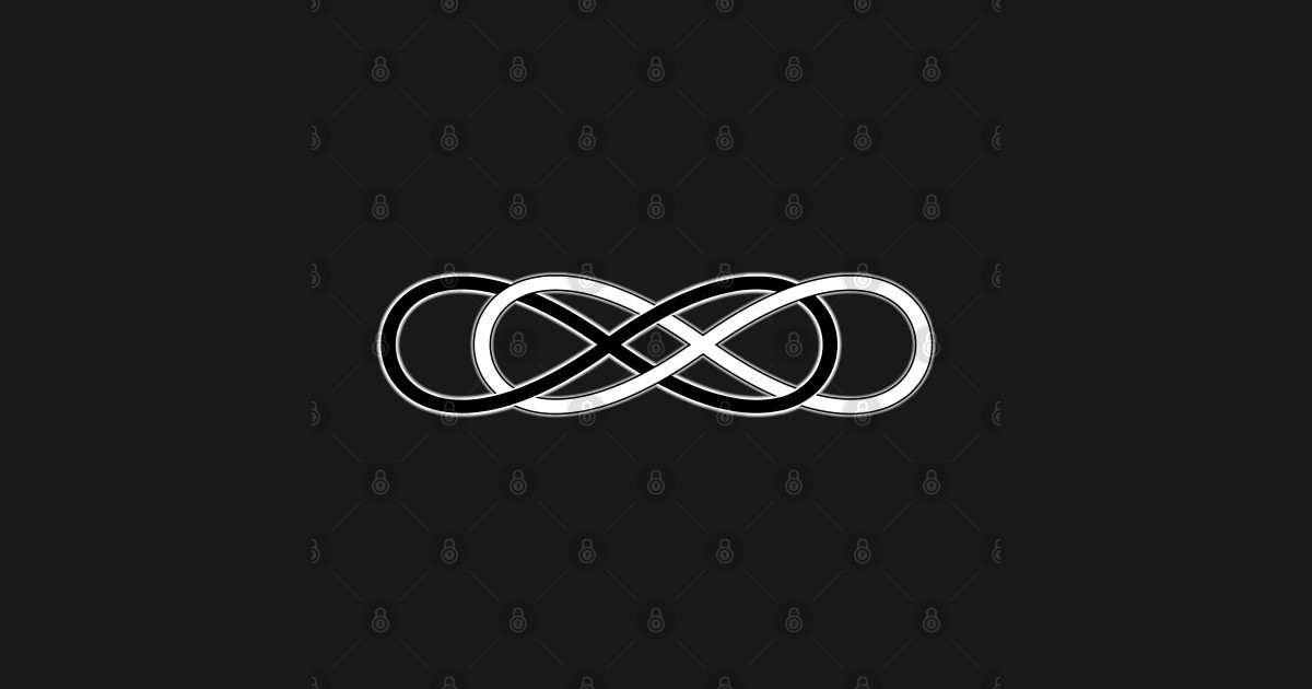 Spirit Symbol INFINITY DOUBLE LEMNISCATE BLACK WHITE - Infinity - T ...