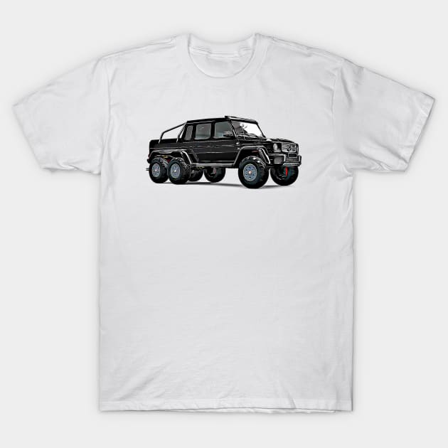G63 6X6 Truck Cartoon - Car - T-Shirt | TeePublic