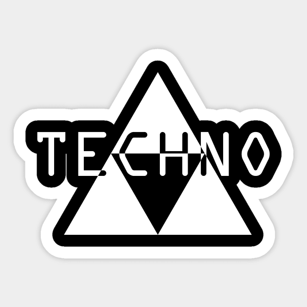 Techno Music Sign - Techno - Sticker | TeePublic