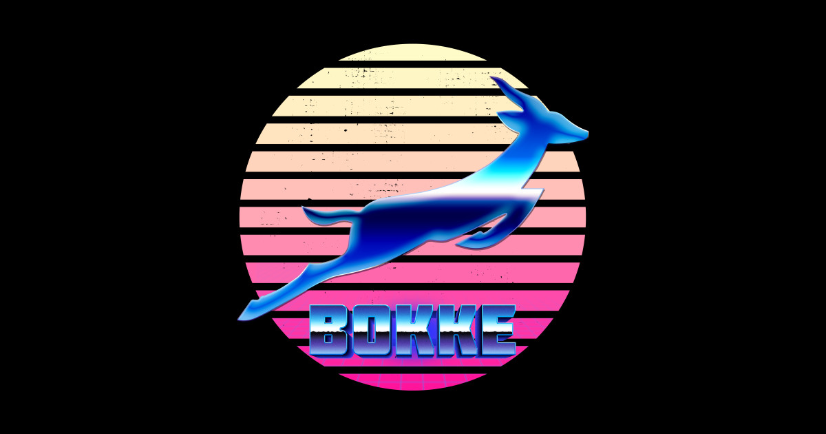 Bokke 80s design - Springbokke - Sticker | TeePublic