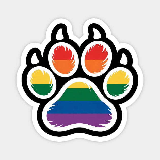 LGBT Ally Furry Pride Rainbow Fursuit Dog Paw Print - Lgbt Ally Furry ...