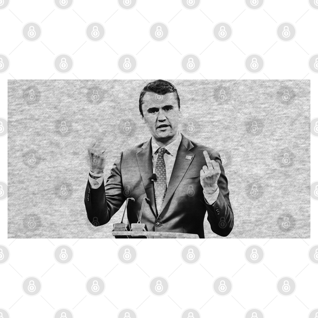 charlie kirk Midle finger Vintage 90s - Charlie Kirk - Hoodie | TeePublic