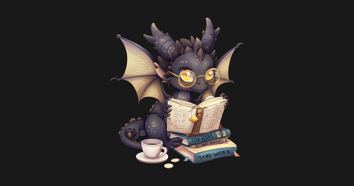 Read Books Be Kind Stay Weird Epic Dragon Scales - Dragon Lovers Gift ...