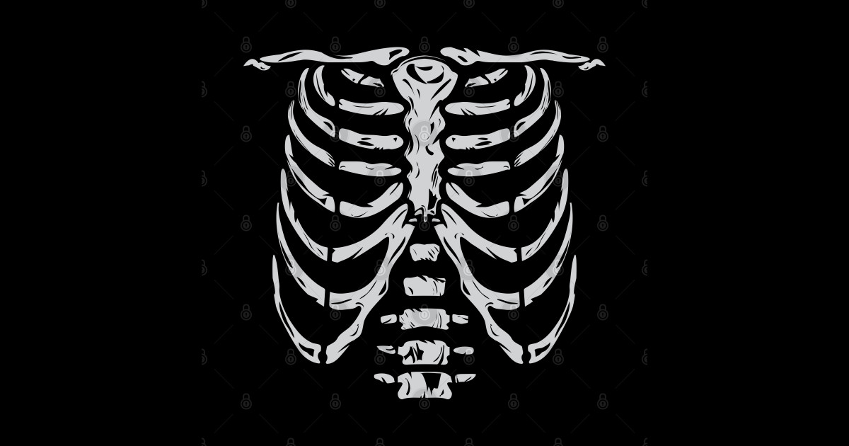Skeleton Ribs - Skeleton Rib Cage - Sticker | TeePublic