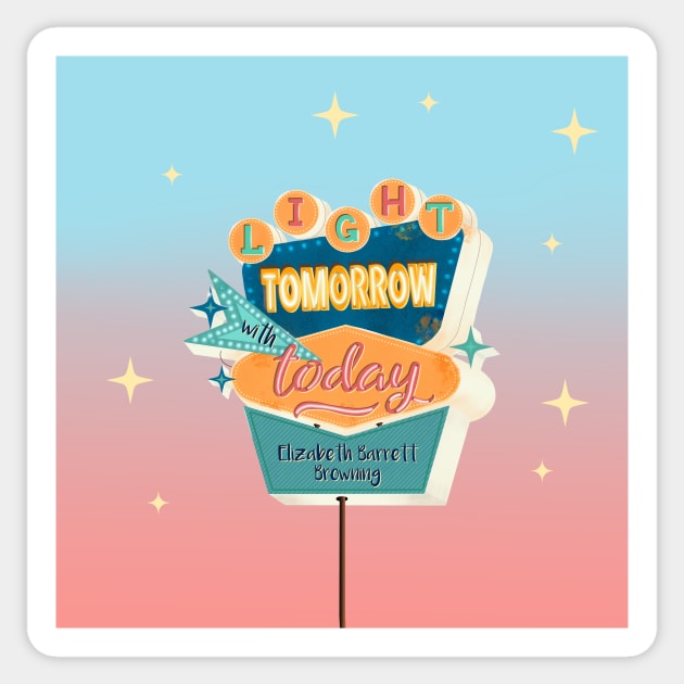 Light Tomorrow with Today Retro Diner Sign // pastel colours ...