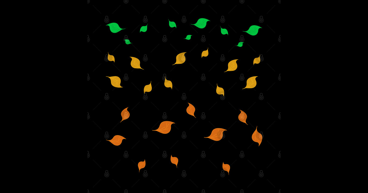 Falling Leaves - Patterns - Sticker | TeePublic