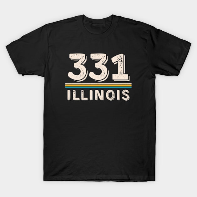 Illinois Area Code 331 - Illinois Area Code 331 - T-Shirt | TeePublic