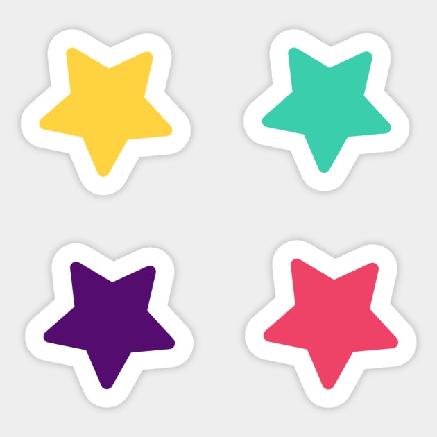 Colourful star pattern - Colourful - Sticker | TeePublic