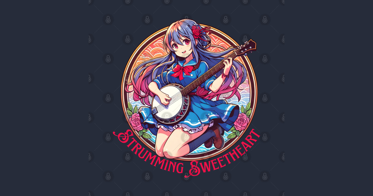 Banjo anime girl - Banjo - T-Shirt | TeePublic