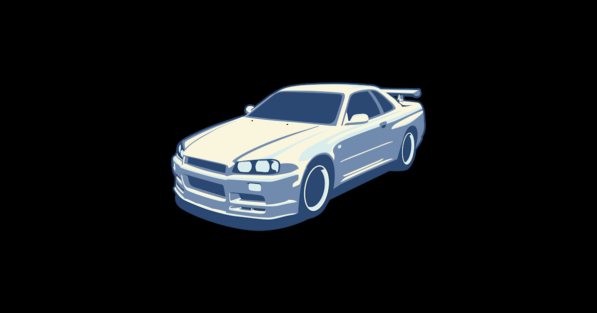 NISSAN GT-R34 SKYLINE - Nissan Skyline Gtr R34 - Sticker | TeePublic