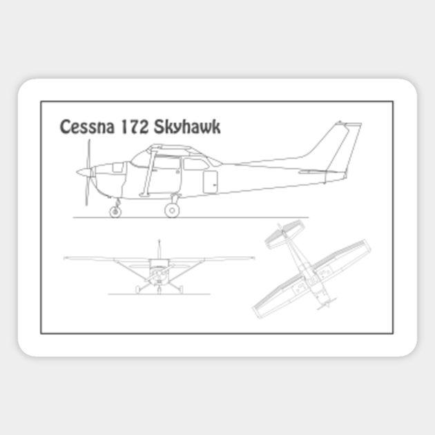 Cessna 172 Skyhawk - Airplane Blueprint Drawing Plans - B - Cessna 172 ...