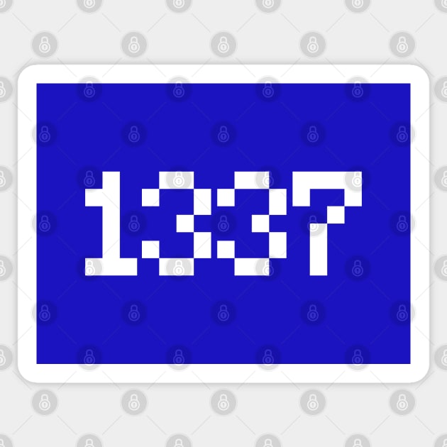 1337 - Leet in 8-bit Pixel - Gamer - Sticker | TeePublic