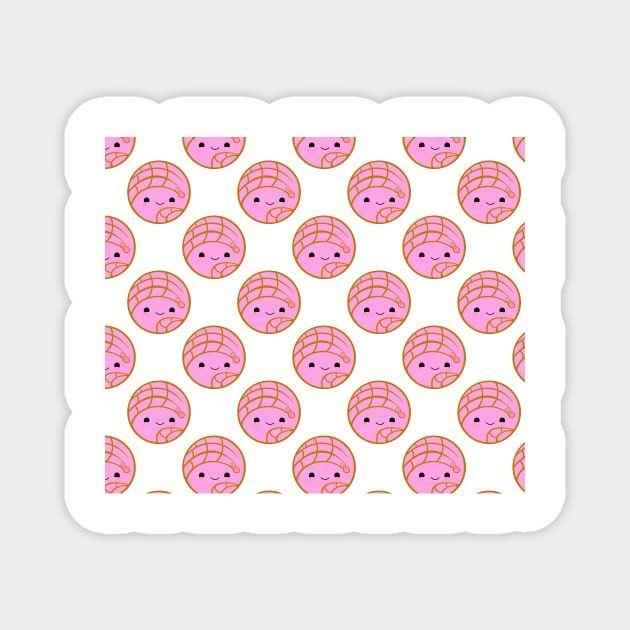 Cute Chibi Kawaii Pink Concha (Pan Dulce Art) - Dia De Los Muertos ...