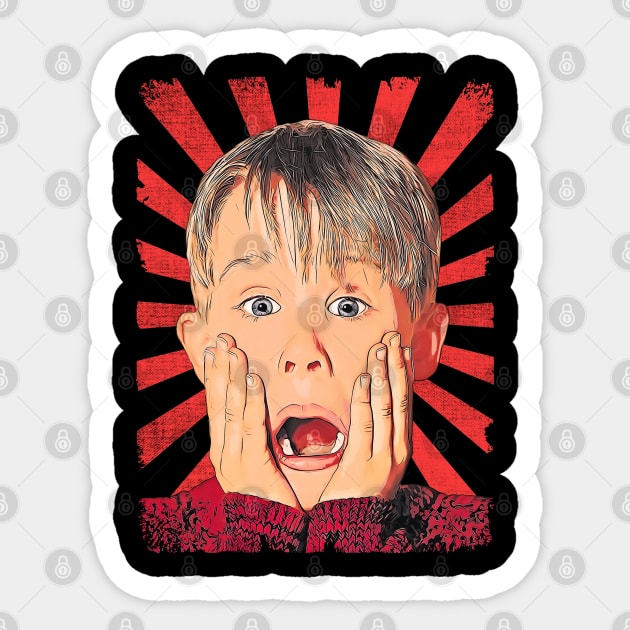 Kevin Home Alone 80s Kids Vintage Fan Art - Kevin Mccallister - Sticker ...