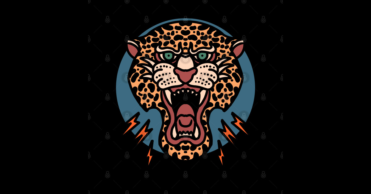 angry leopard tattoo - Tattoo - Posters and Art Prints | TeePublic